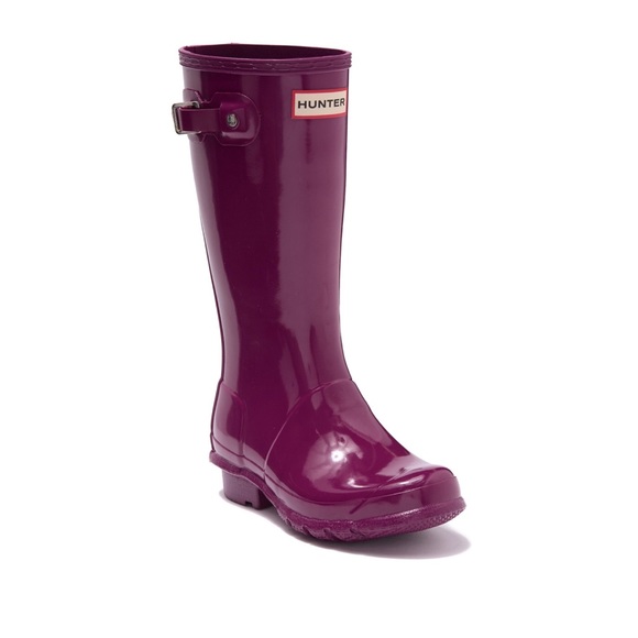 Hunter | Shoes | Hunter Big Girls Violet Gloss Rain Boots | Poshmark